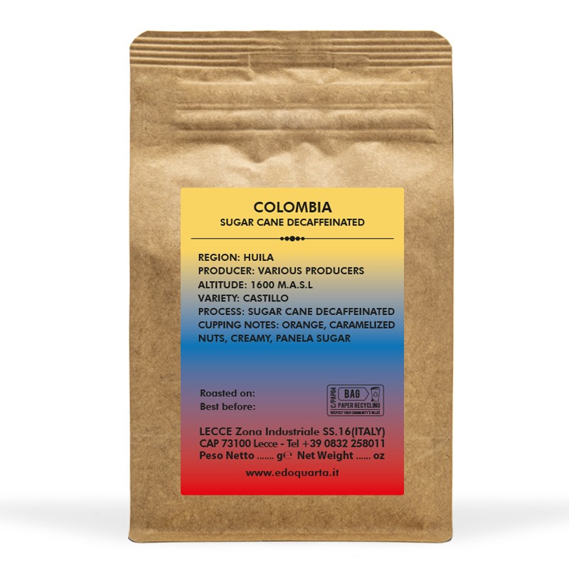 COLOMBIA SUGAR CANE DECAFFEINATED 250gr